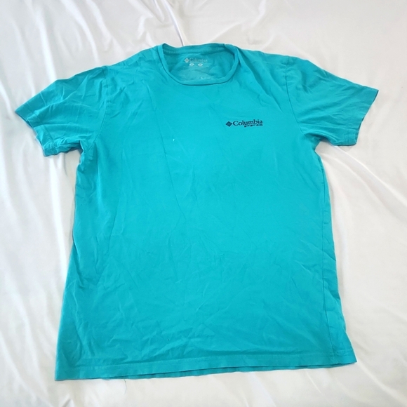 Columbia | Shirts | Turquoise Blue Columbia Pfg Tshirt Sz M | Poshmark